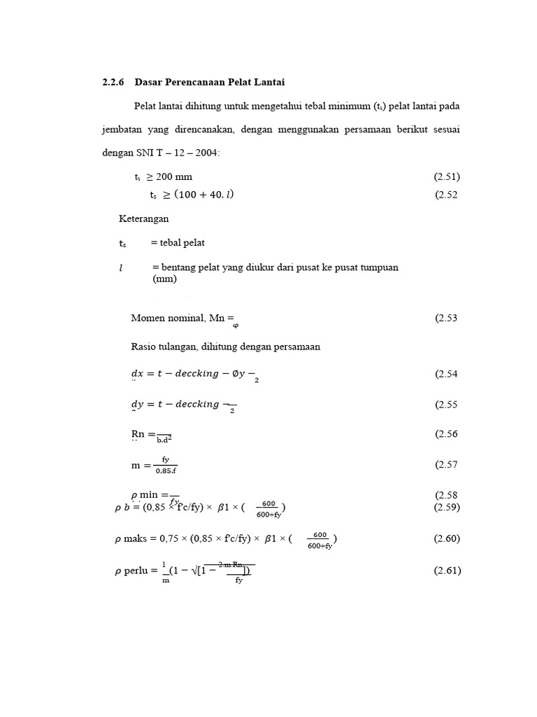 Dasar Perencanaan Pelat Lantai | PDF