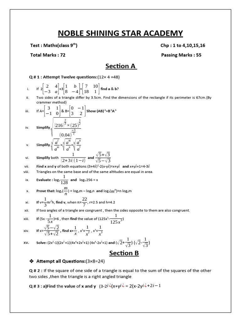 1st half book class 9th | PDF | Triangle | Euclidean Geometry