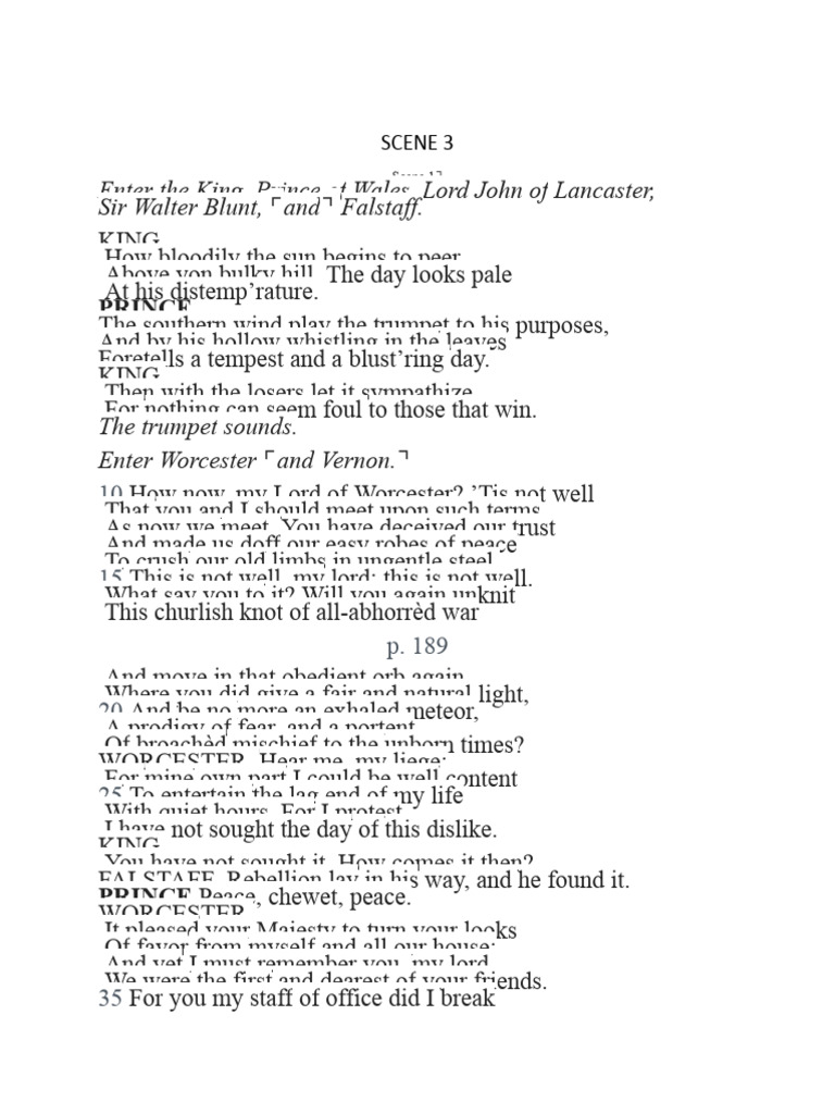 HENRY - FOURTH Play | PDF | Henry Iv, Part 1