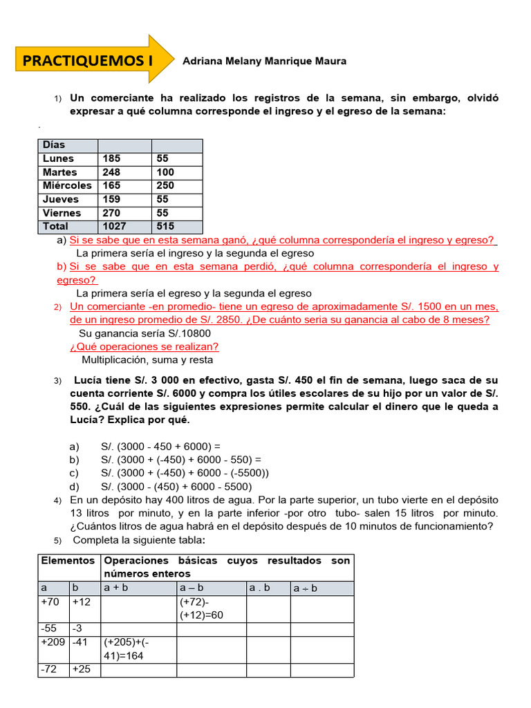 Practiquemos 1 | PDF