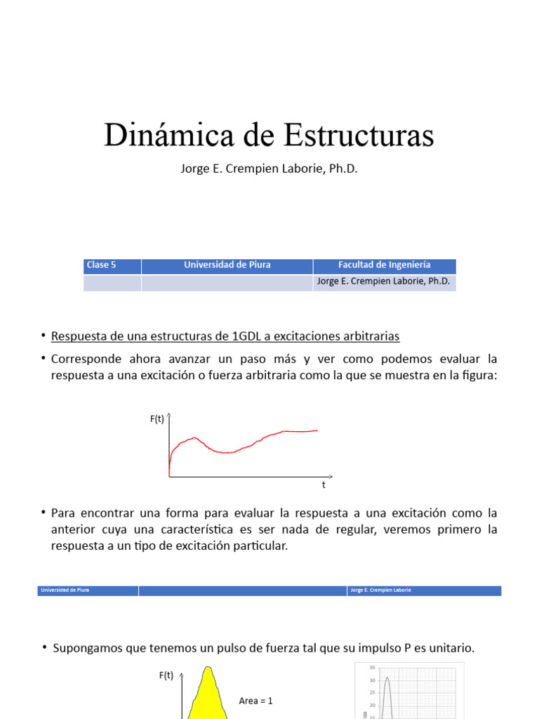 Dinámica de Estructuras-C05 | PDF | Ecuaciones | Velocidad