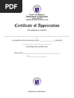 Deped Standard Certificate Templates | PDF | Government Related ...