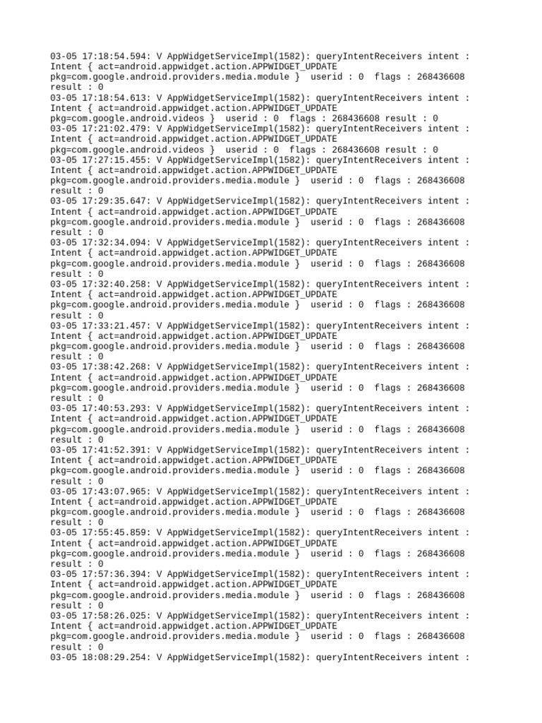 Appwidget History Log1 | PDF