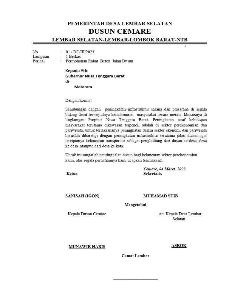 Proposal Rabat Beton | PDF