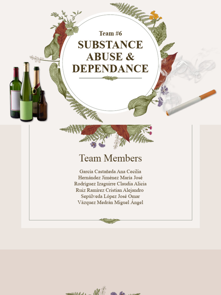 Substance Abuse and Dependance (Tobacco & Alcohol) | PDF | Alcoholism ...