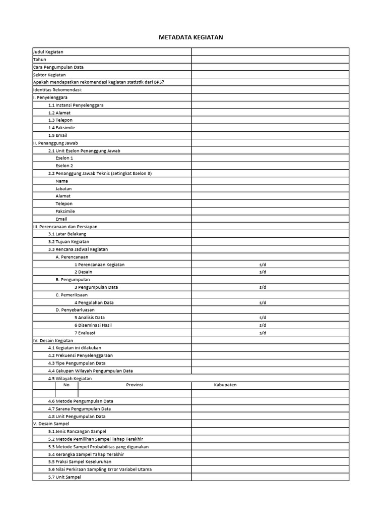 Kuesioner Metadata | PDF Kuesioner Metadata | PDF