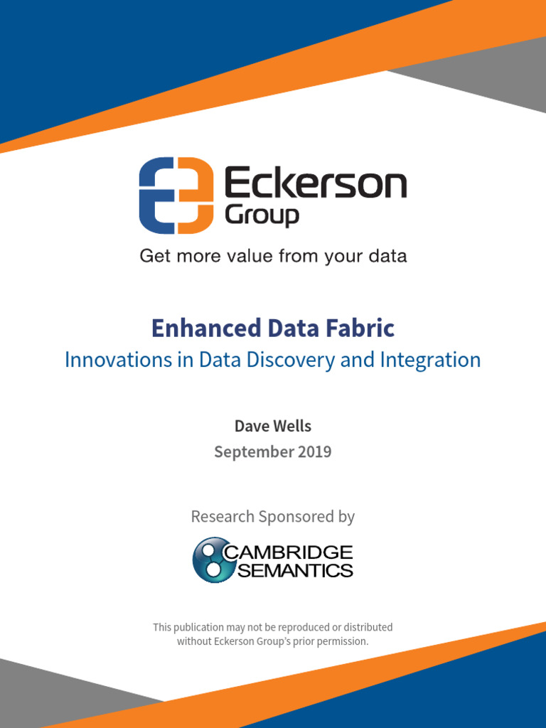 Eckerson Group Enhanced Data Fabric | PDF | Cloud Computing | Databases