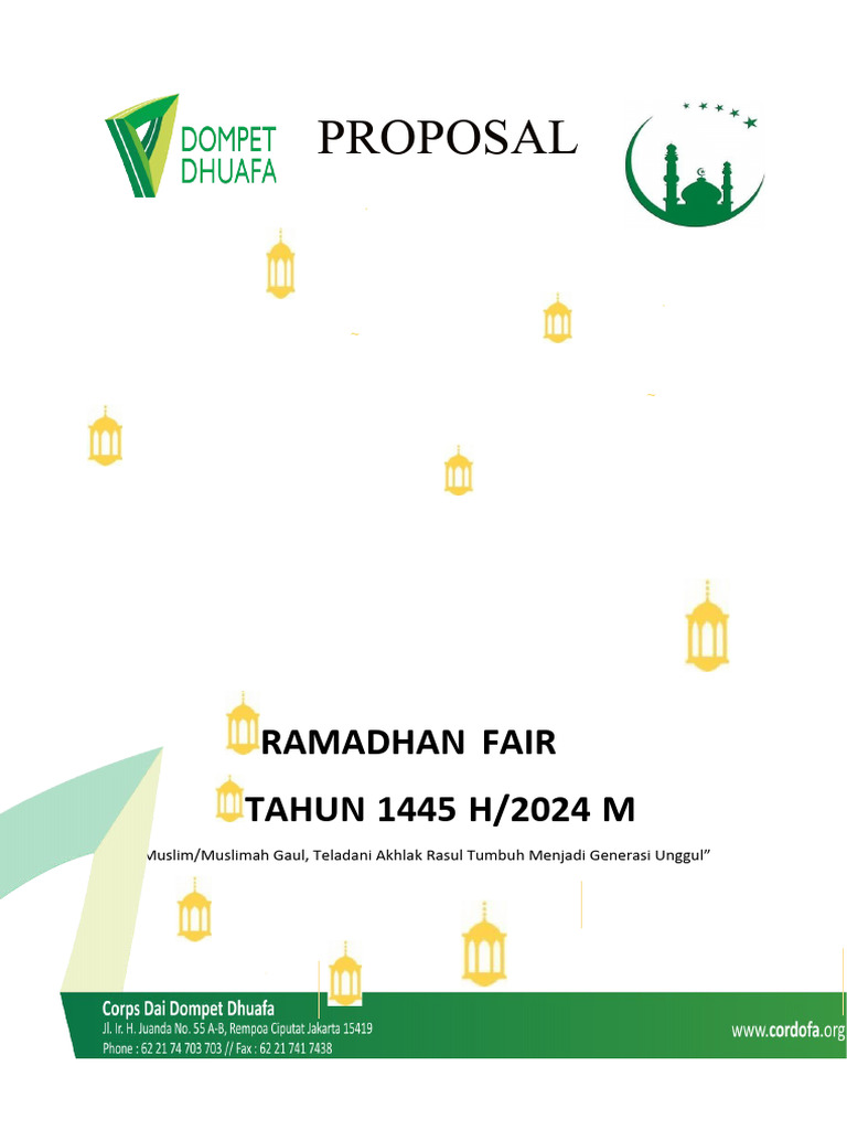 Proposal Ramadhan Fair 2024 | PDF