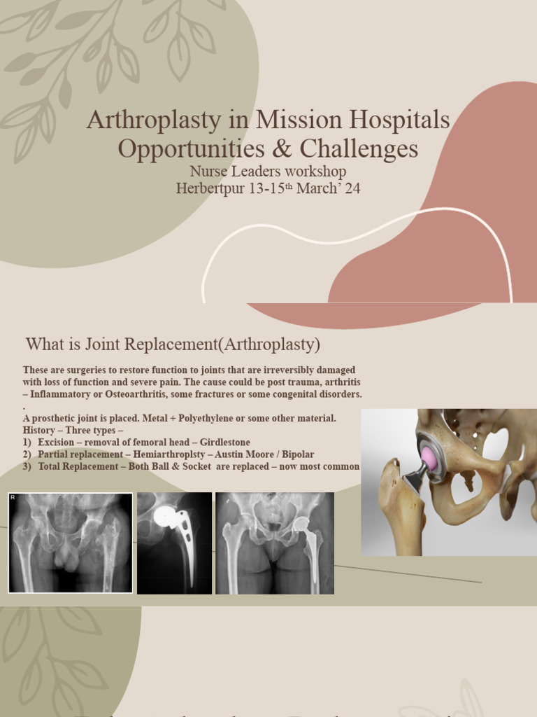 Arthroplasty Care in Mission Hospitals | PDF | Surgery | Clinical Medicine