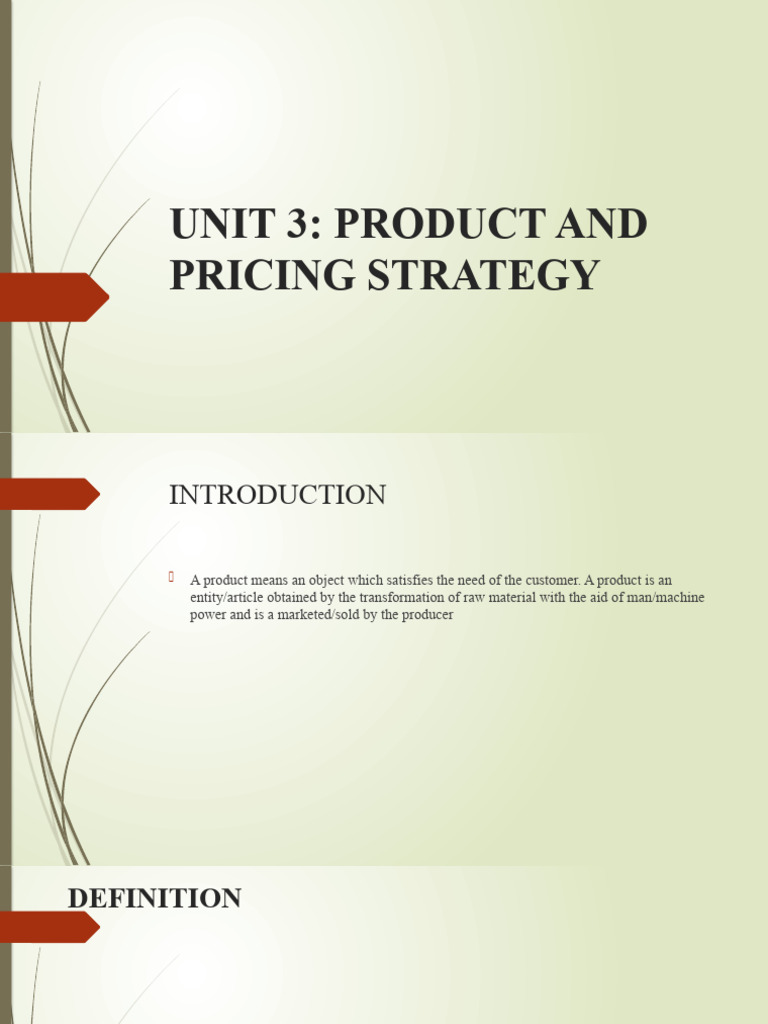 Unit 3 Pom | PDF | Pricing | Final Good