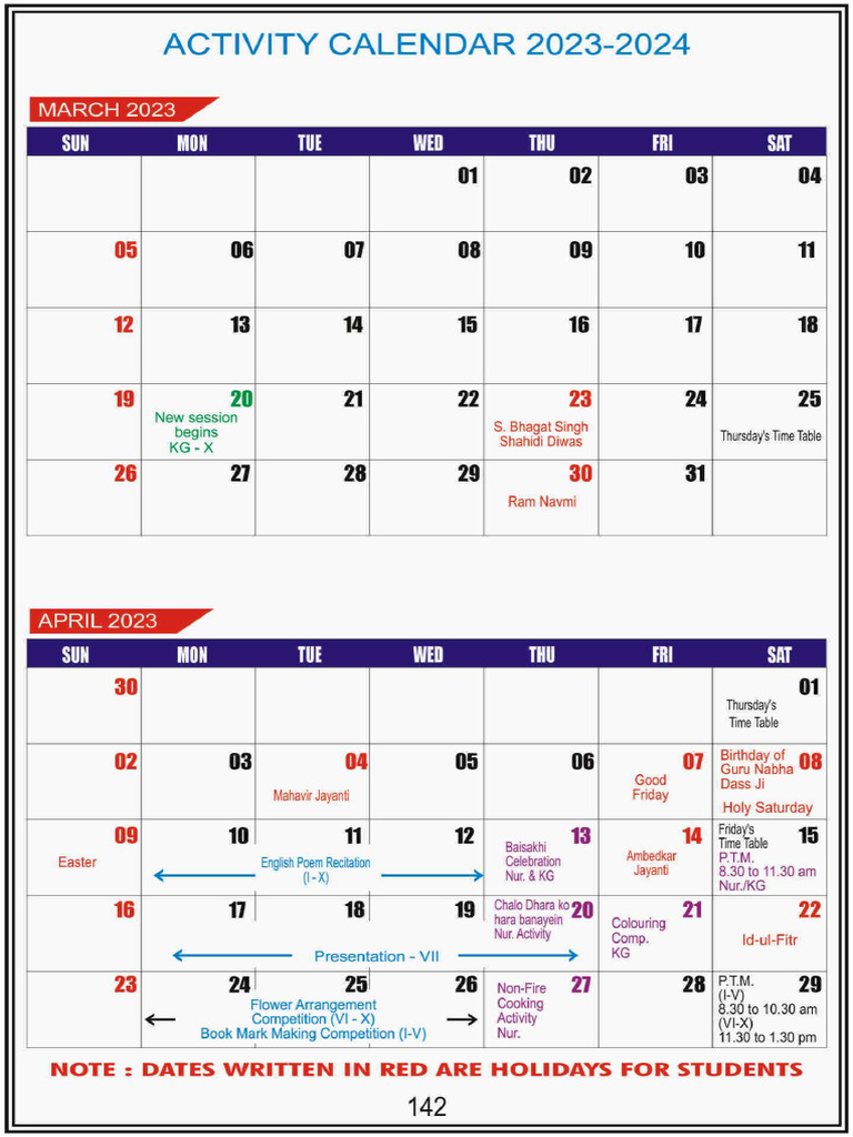 Calendar 23 24 | PDF