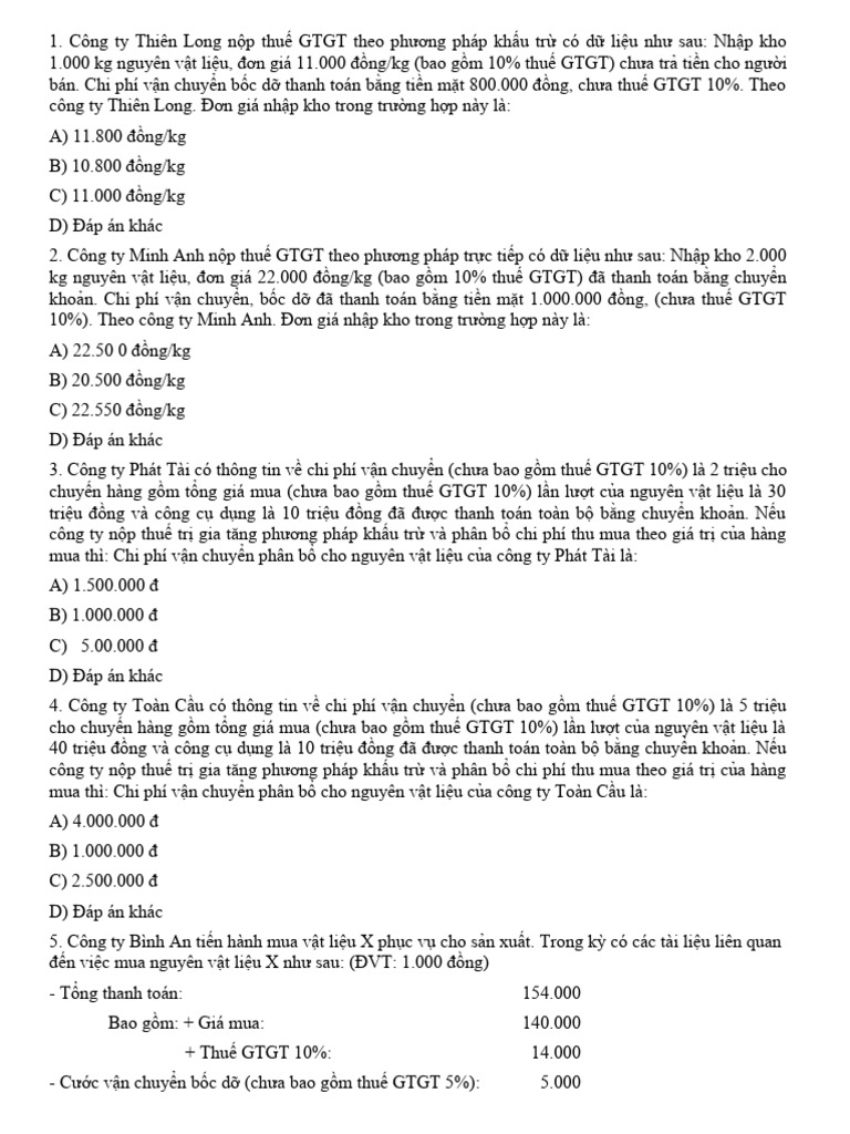 bt trắc nghiệm c4 | PDF