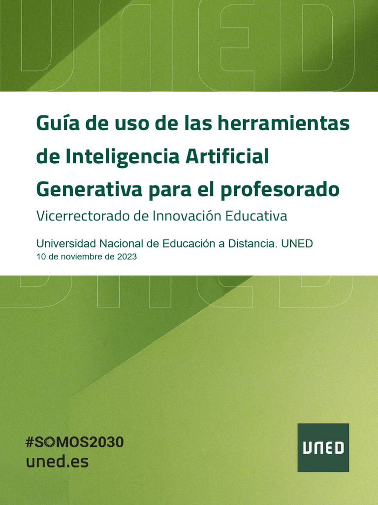 Guía de uso de herramientas de IA para docentes | PDF | Inteligencia ...
