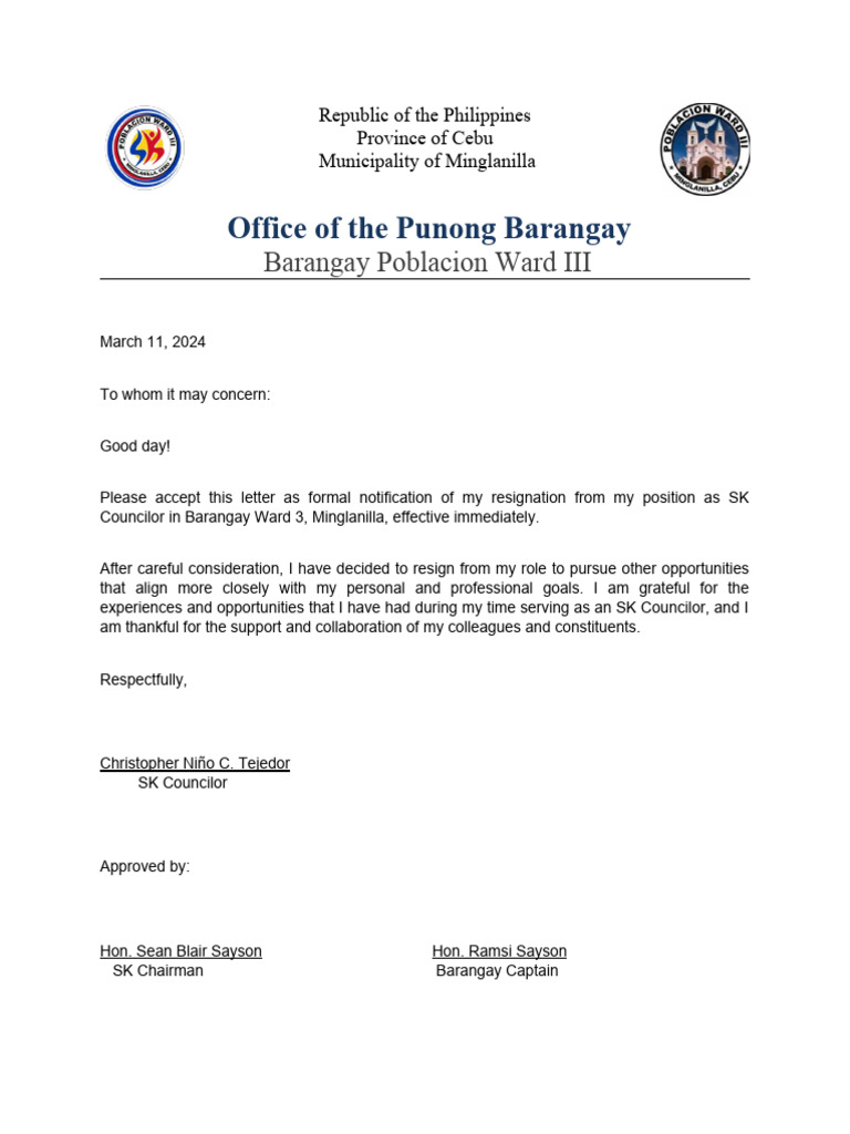 Resignation | PDF