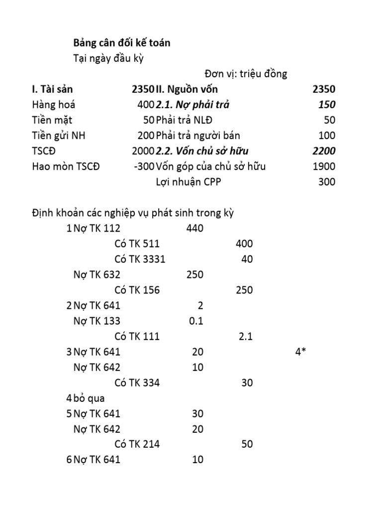 Bài tập slide C4 Loan | PDF