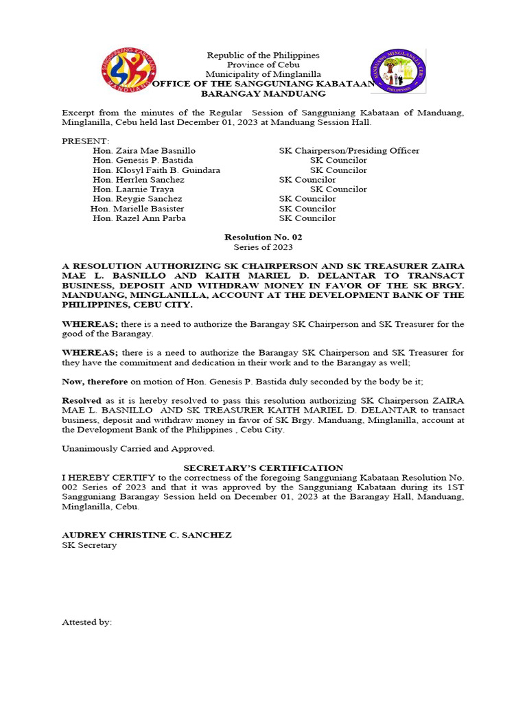 Bank Resolution | PDF | Banking | Youth Organizations