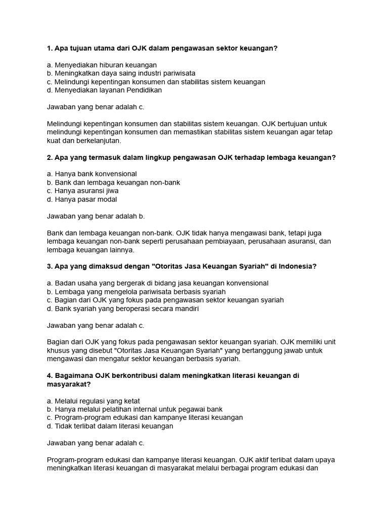 Soal Ojk | PDF