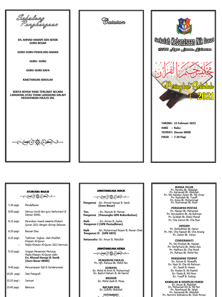 Buku Program Khatam Quran 2021 | PDF