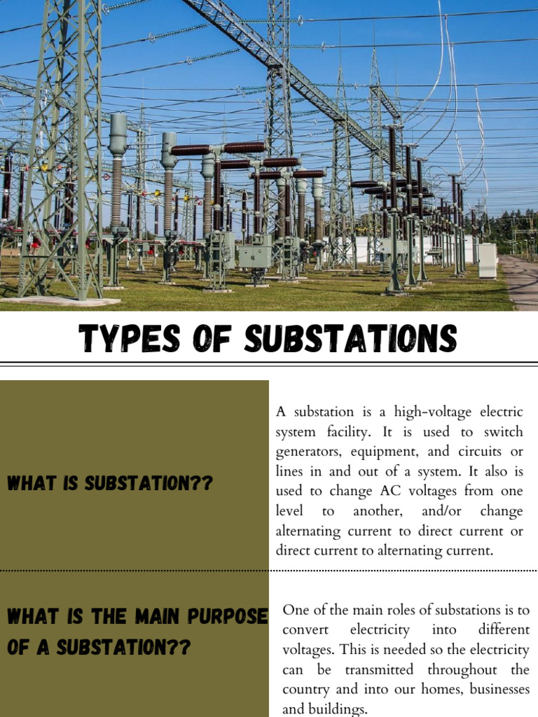 Types of Substations | Download Free PDF | Electrical Substation | Electric Power Transmission