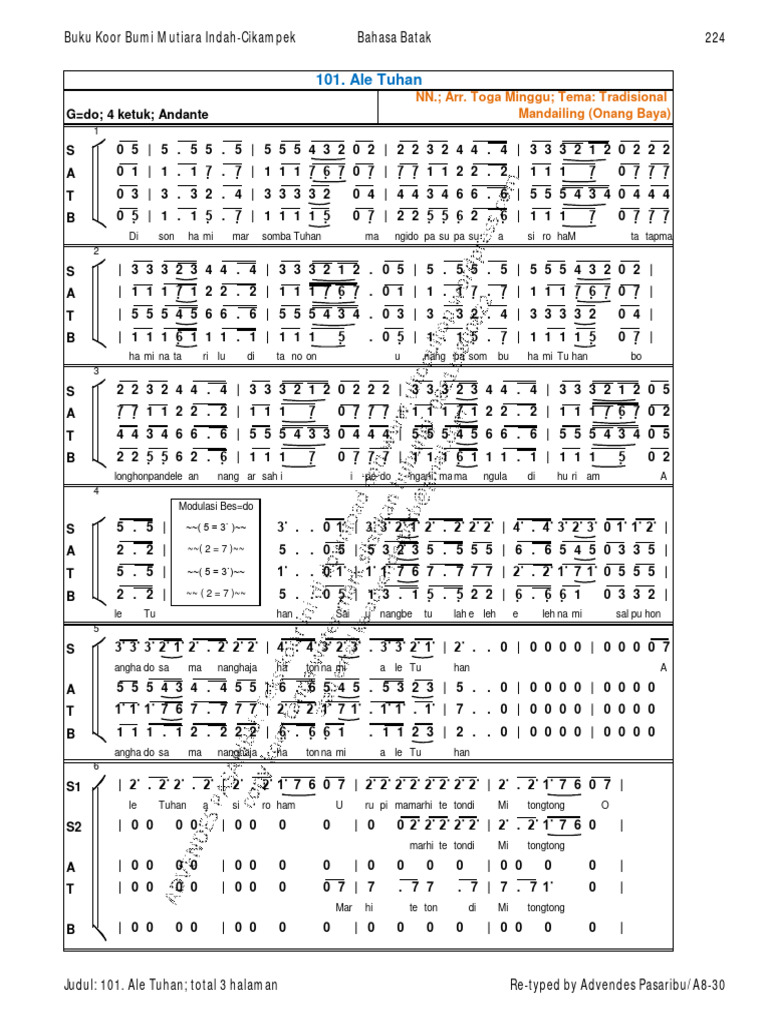 Ale Tuhan Koor | PDF