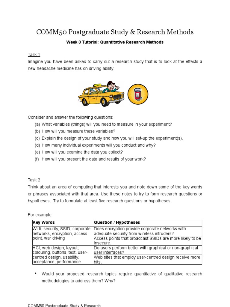 Tut 03 Research Methods | PDF | Experiment | Usability