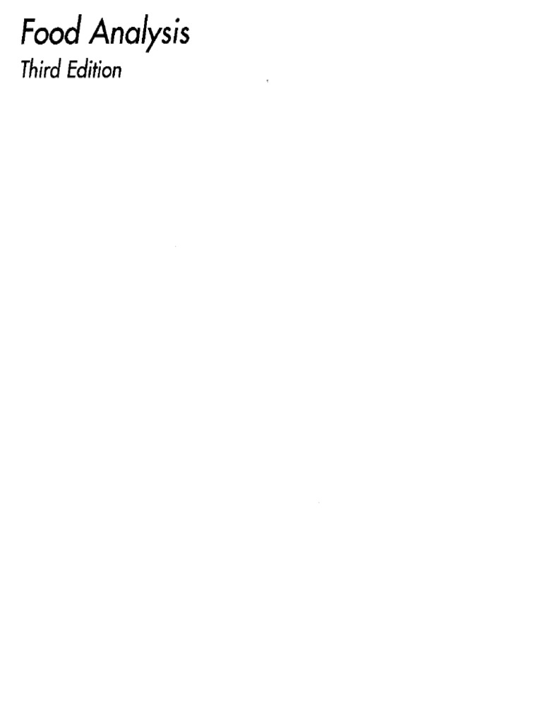 Nielsen 2003 Food Analysis | PDF