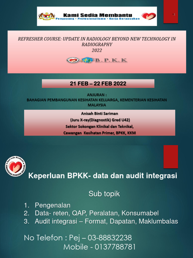 Keperluan BPKK Dan Audit Integrasi 21 Feb 2022 | PDF