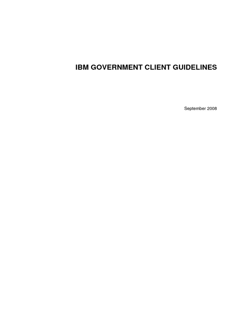 IBM Government Client Guideline | PDF | Bribery | Business