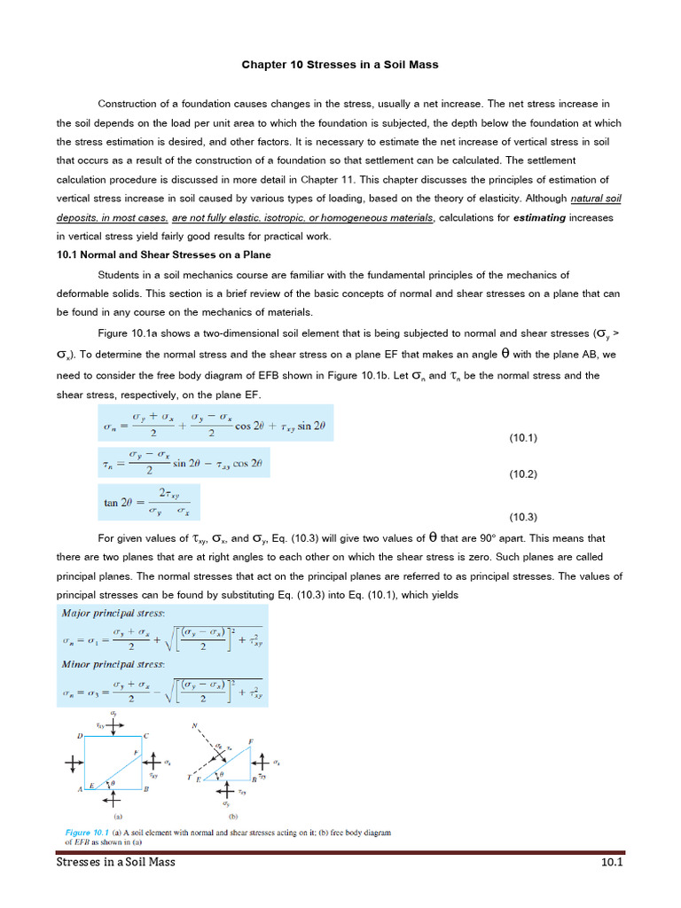 Soil Mass Stress Analysis Techniques | PDF