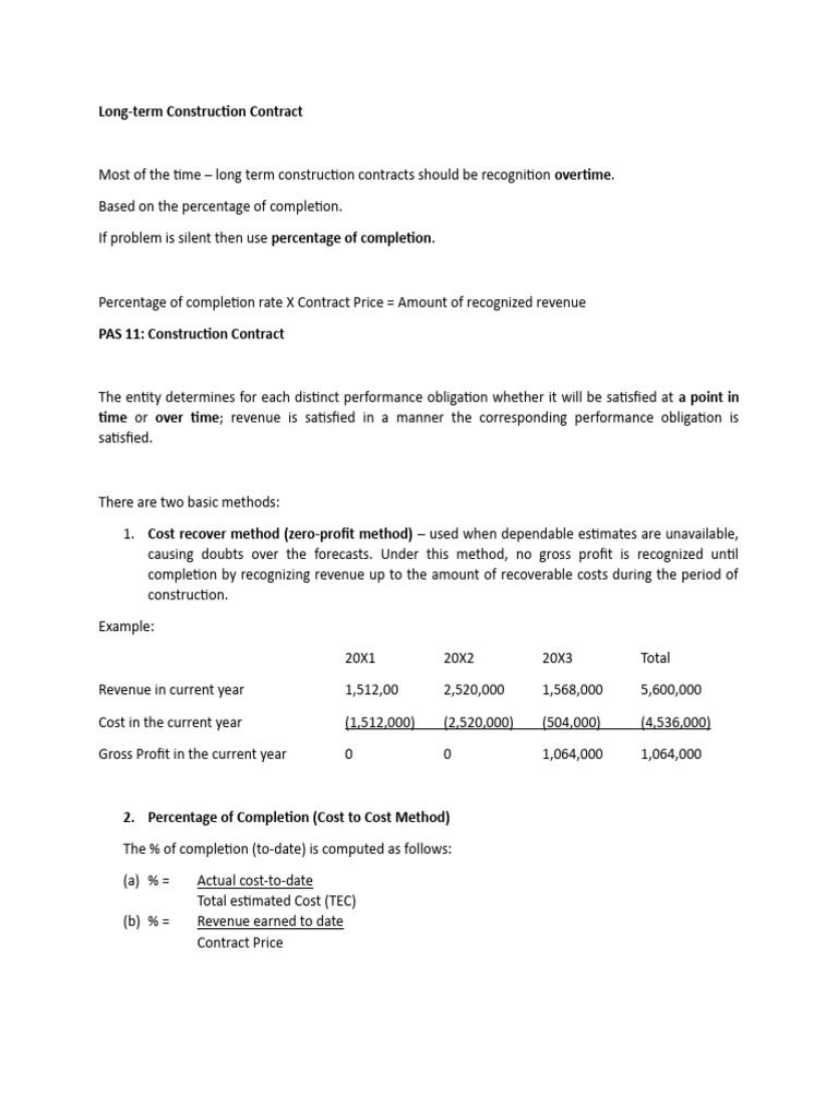 AFAR04. Long Term Construction Contracts | PDF | Business | Business Economics
