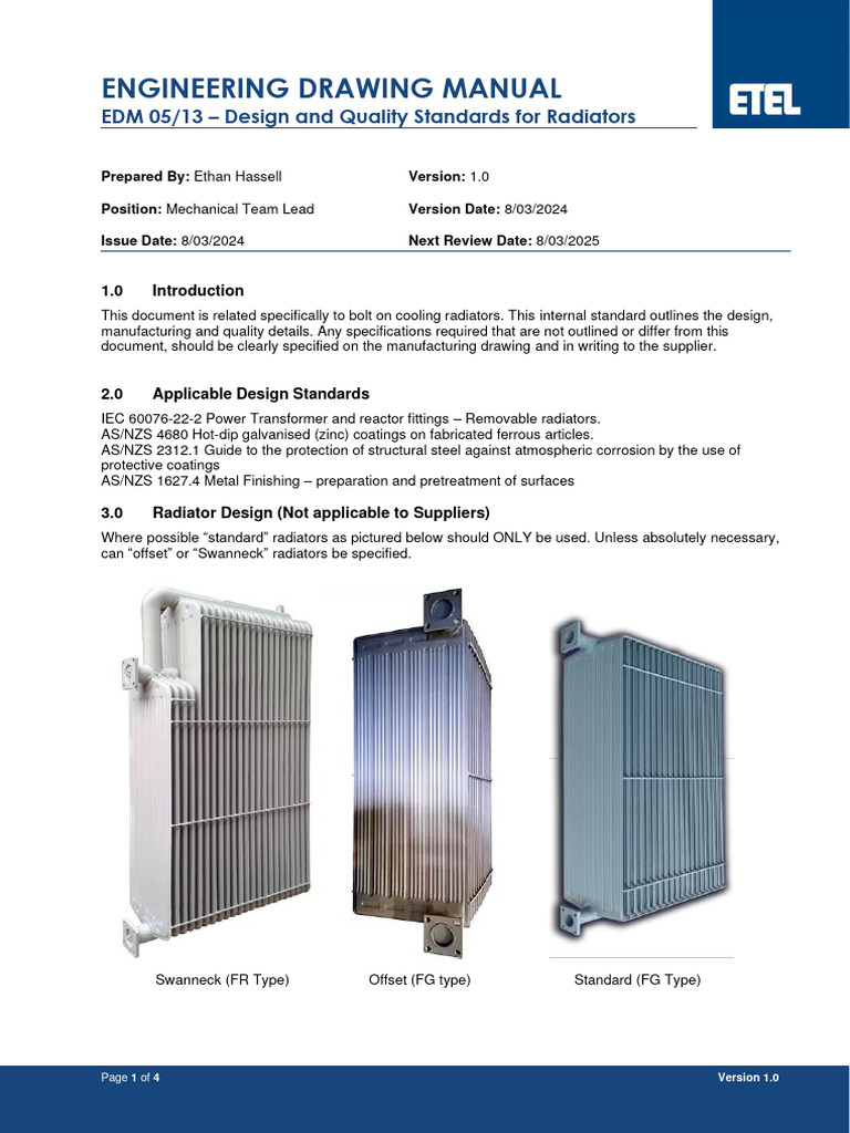 EDM 05-13 Design and Quality Standards For Radiators | PDF | Paint ...