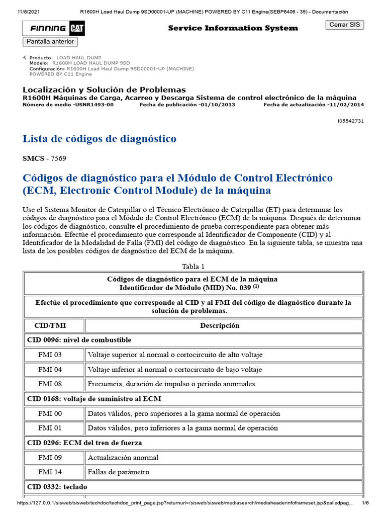 ECM Maquina (Codigos de Falla) | PDF | Electrónica | Sensor