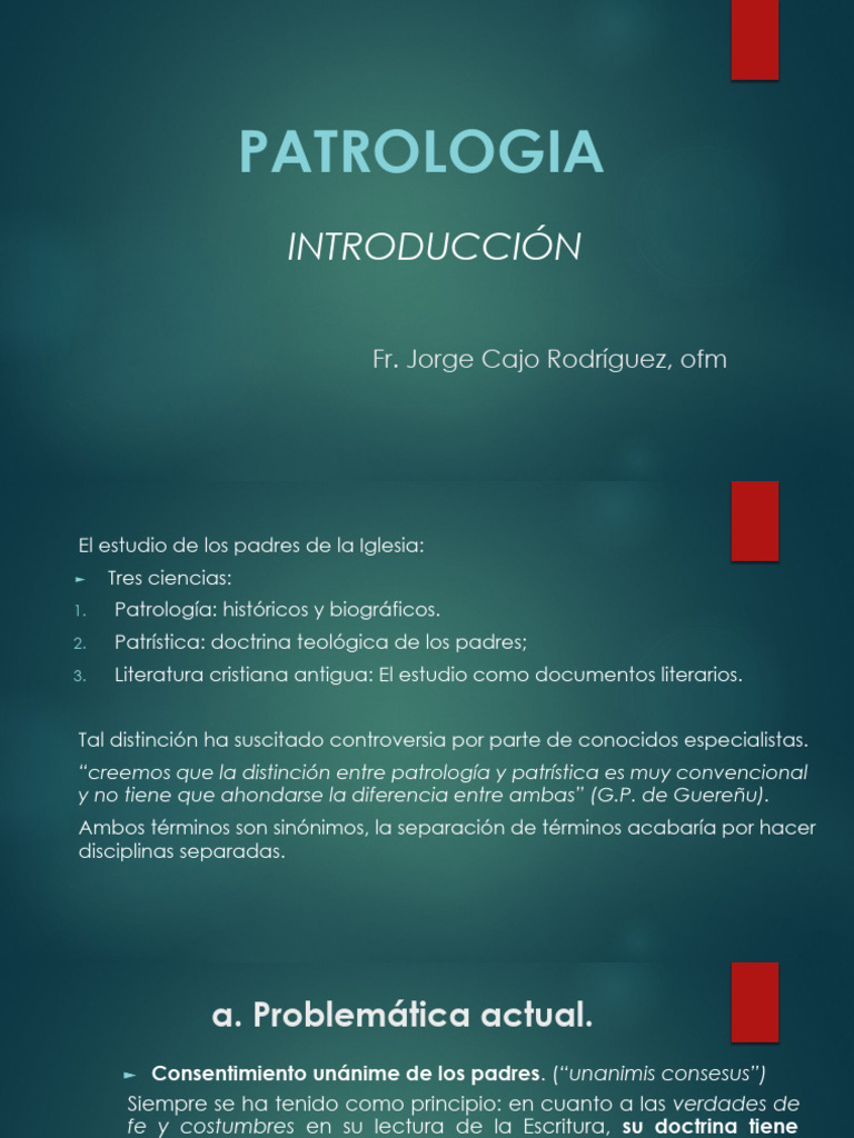 Introducci-N - Patrolog-A | PDF | Padres de la iglesia | Iglesia Católica