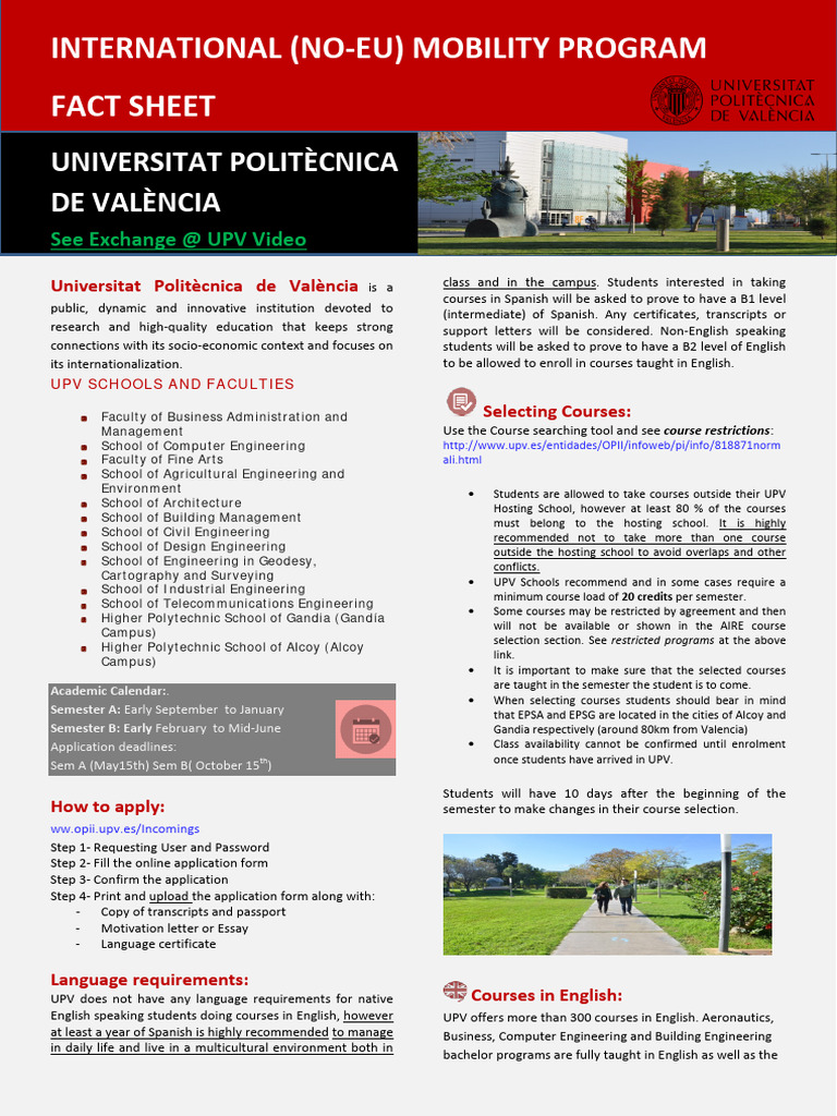 UPV Fact Sheet19 - 20 Promoe | Download Free PDF | Academic Term