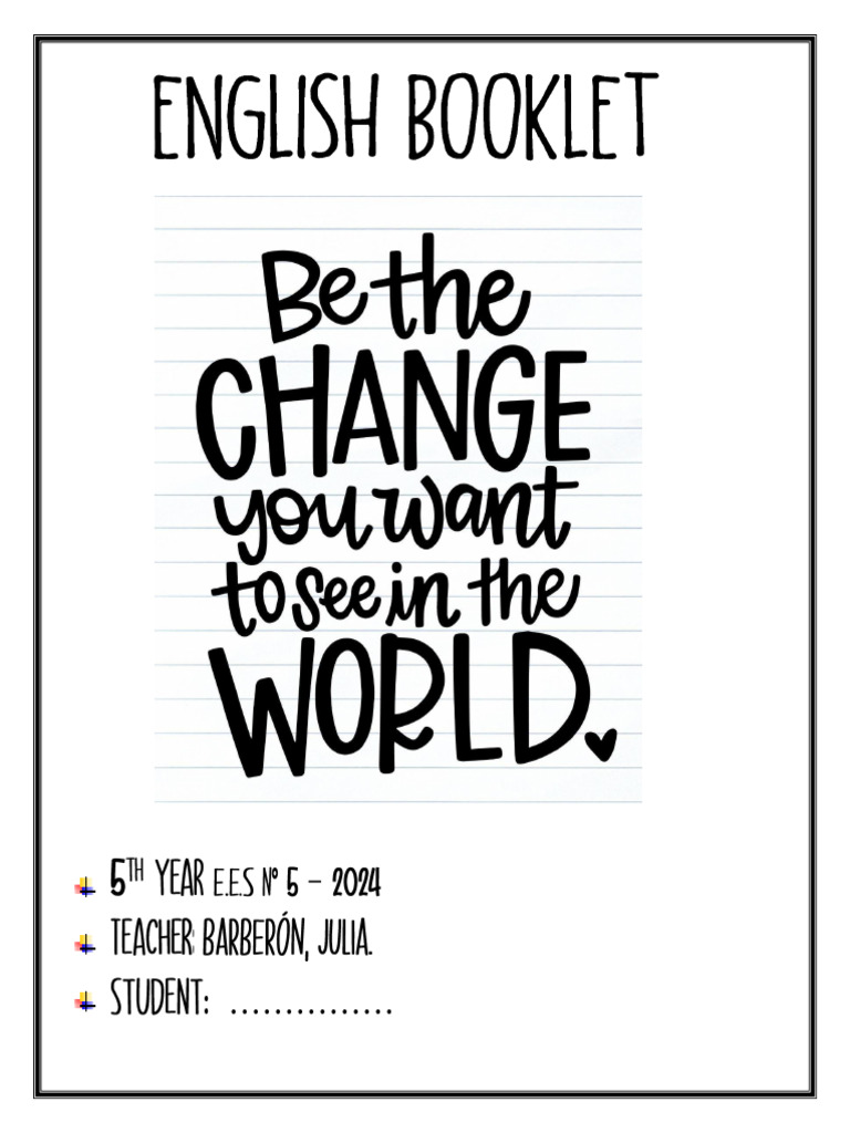 ENGLISH BOOKLET 5to 2024 FINAL | PDF | Linguistic Morphology | Grammar