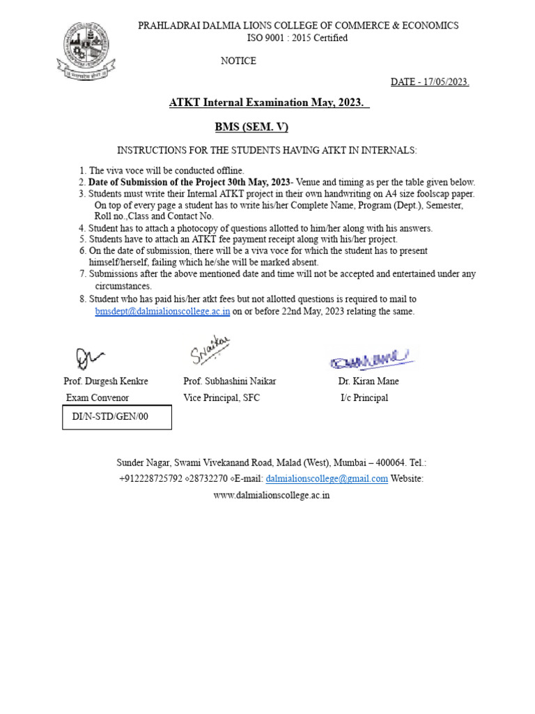 Tybms Sem.5 Internal Atkt Questions May 2023 2 | PDF | Customer ...