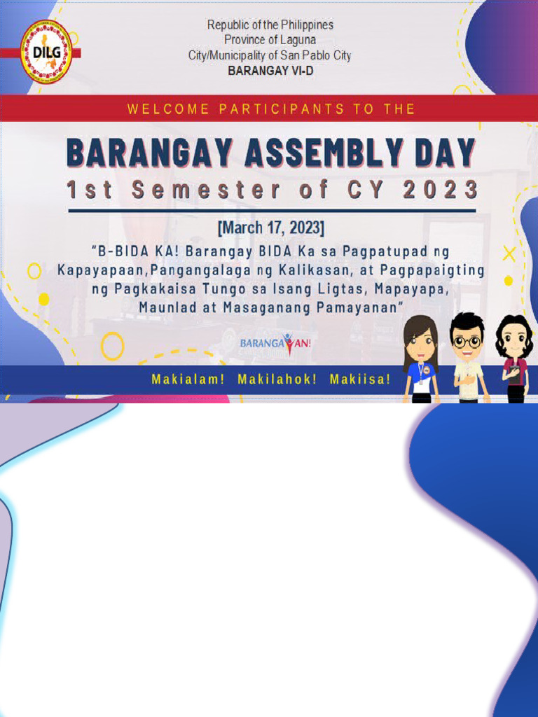 Brgy Assembly Presentation | PDF