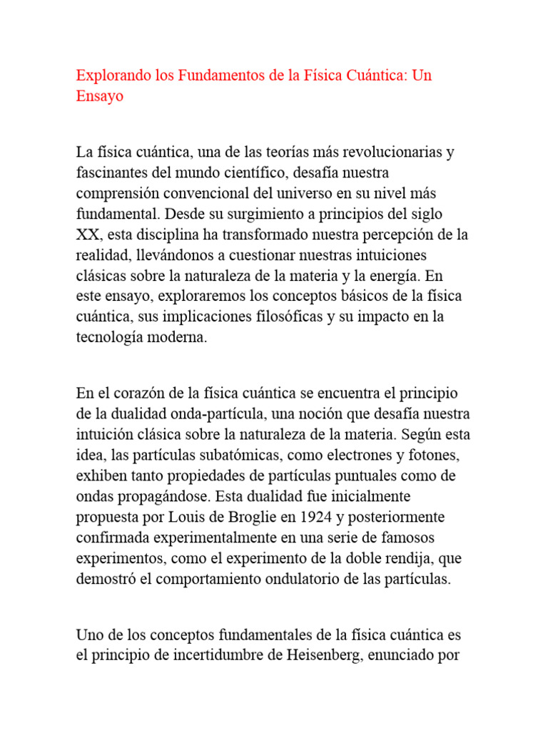Física Cuántica | PDF | Mecánica cuántica | Física