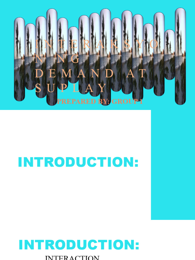 Interaksiyon NG Demand at Suplay | PDF