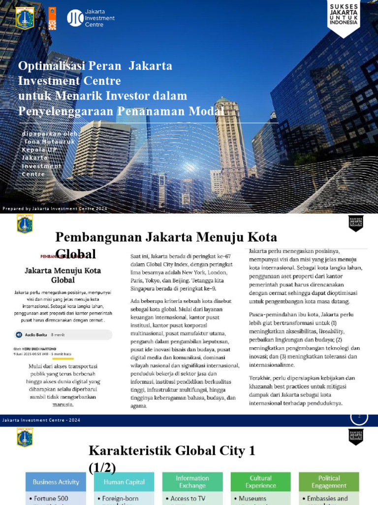Optimalisasi Peran JIC Untuk Menarik Investor | PDF | Bisnis | Hukum