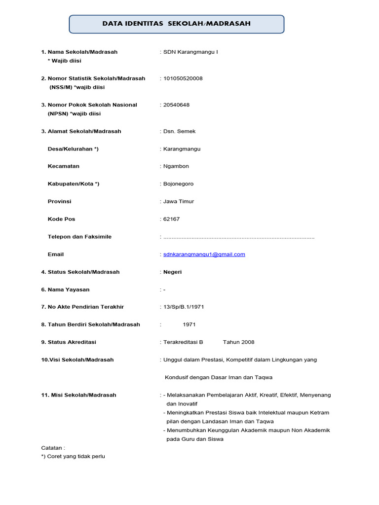 Format Skoring Sdmi 2015 | PDF