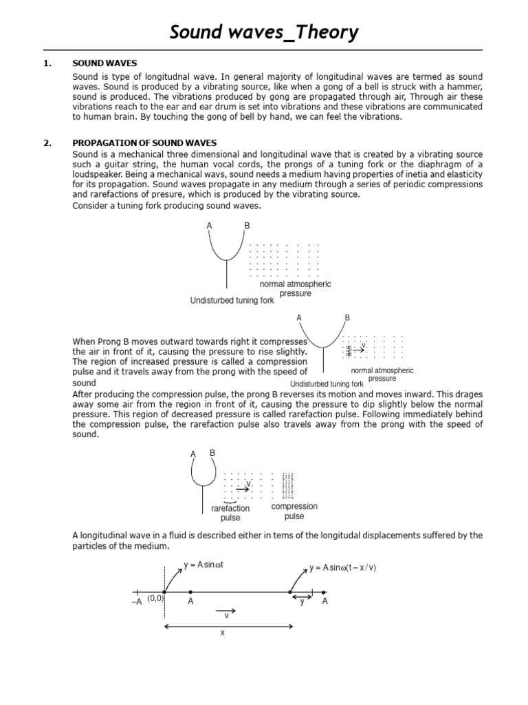 Sound Waves - Theory | Download Free PDF | Sound | Waves
