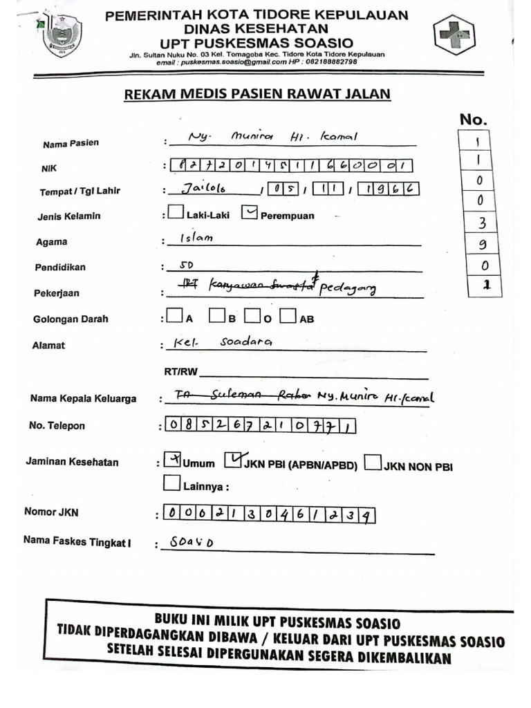 3.2.1.c BUKTI DILAKUKAN ASUHAN PASIEN SESUAI RENCANA PPK DAN SOP (S-0-A-P) | PDF