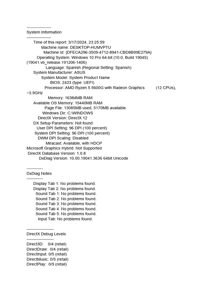 Documento Sin Título | PDF | Device Driver | Computer Monitor