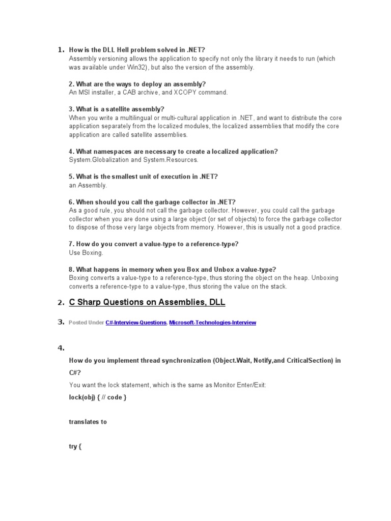 How Is The DLL Hell Problem Solved in | PDF | Method (Computer Programming) | Class (Computer ...