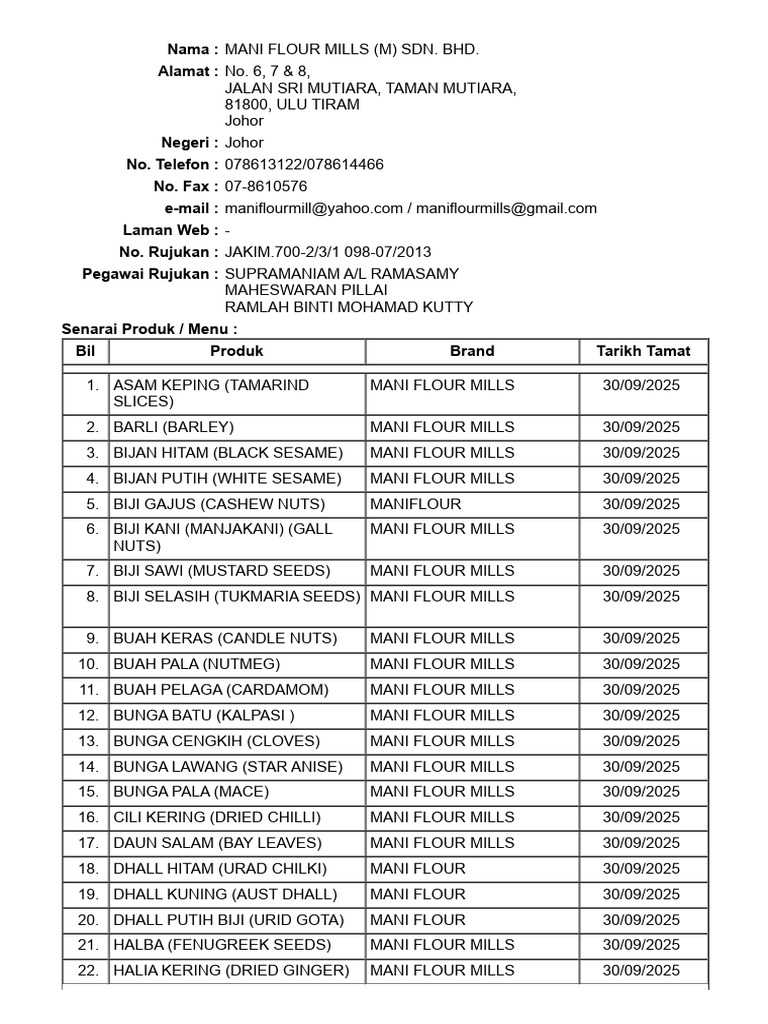 Mani Flour - White Pepper Powder | PDF | Curry | Spice