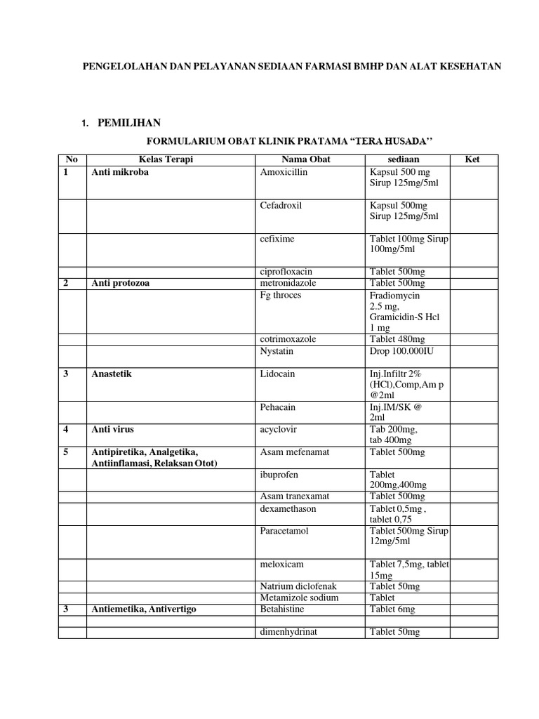 3.15.1.2 Pengelolaan Dan Pelayanan Sediaan Farmasi BMHP Dan Alat ...