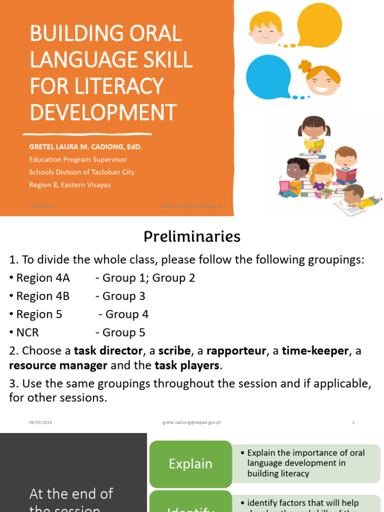 Oral Language Development | PDF | Semantics | Reading Comprehension