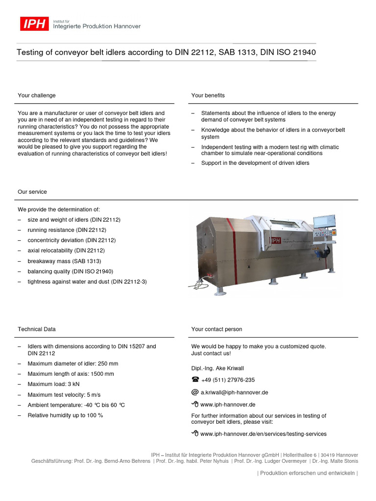 Testing of Conveyor Belt Idlers | PDF | Belt (Mechanical)