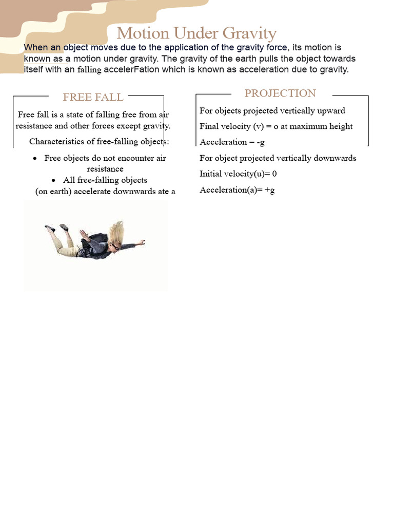 Motion Under Gravity | PDF